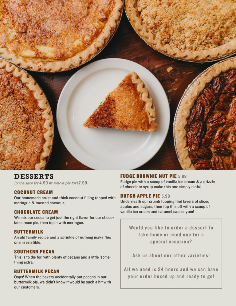 Menu – The Farmhouse Restaurant